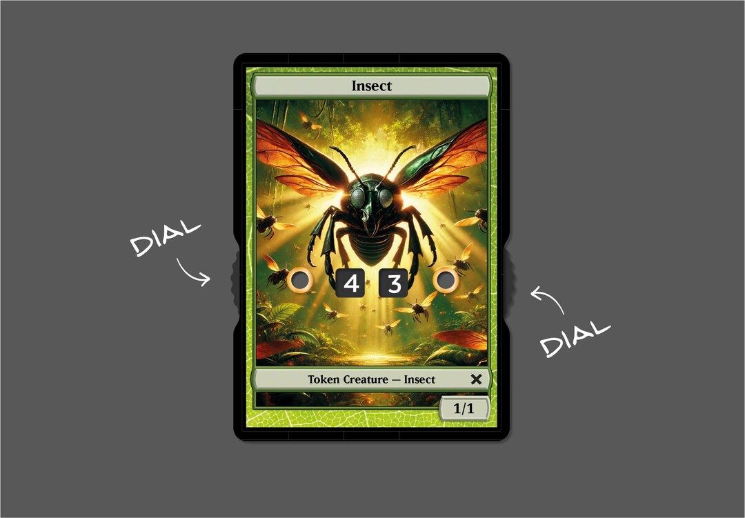 1/1 Insect Token With Number Display – Magic the Gathering - Etsy