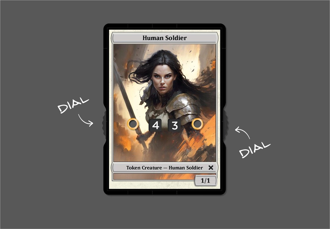 1/1 White Human Soldier Token With Number Display - Etsy