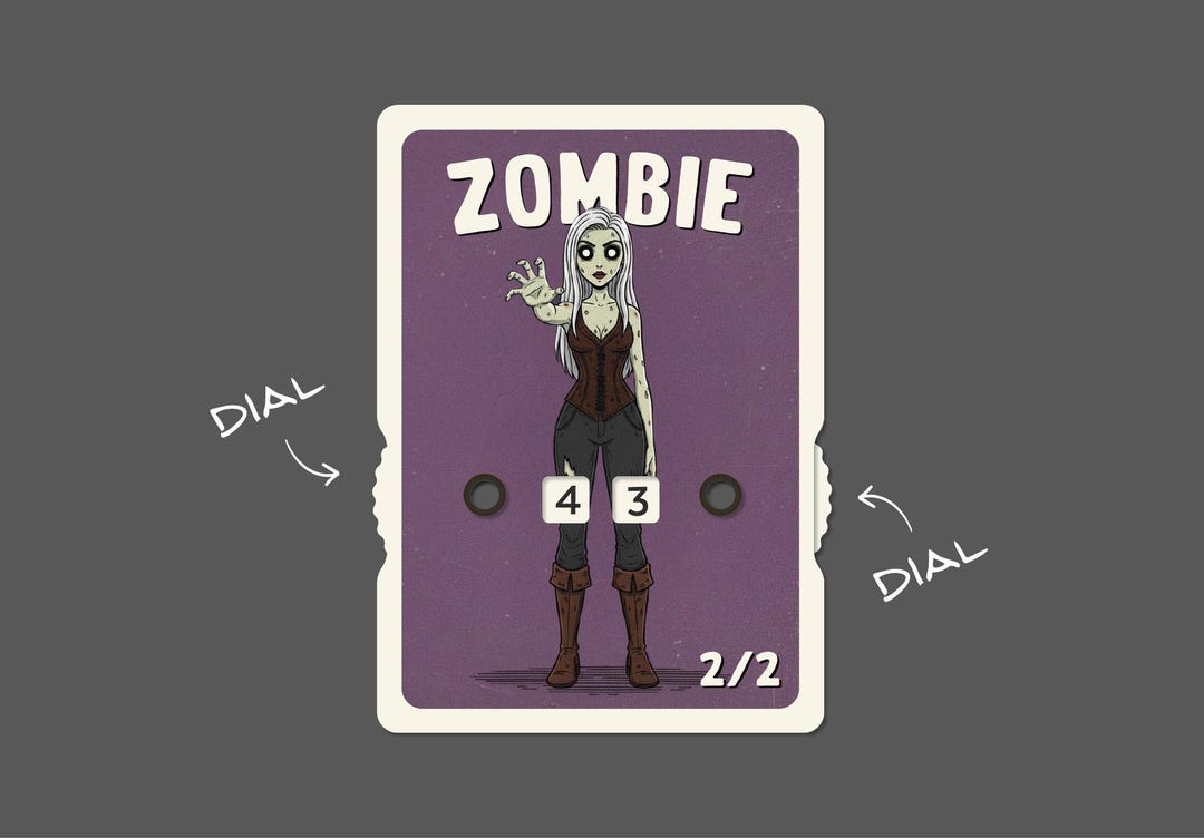 Vintage Zombie Token Counter With Number Display – Magic the Gathering ...