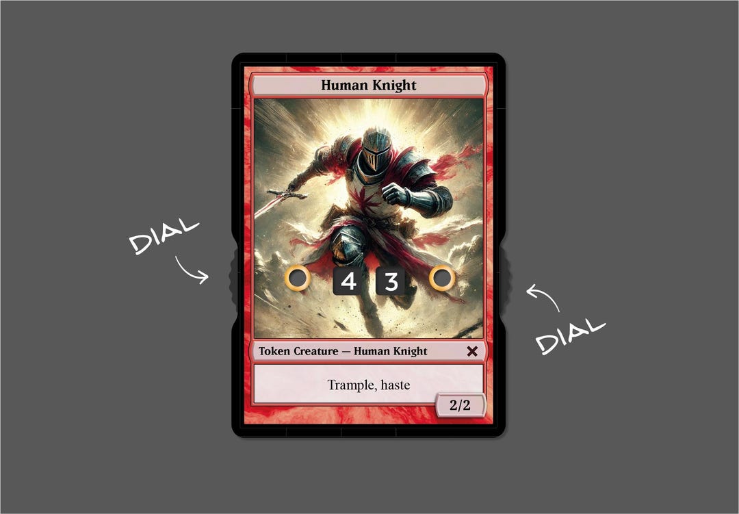 2/2 Knight Token With Number Display – Magic the Gathering - Etsy