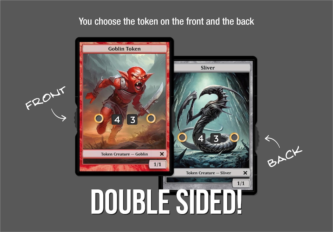 Doublesided Token With Number Display (0-99) – Magic the Gathering - Etsy