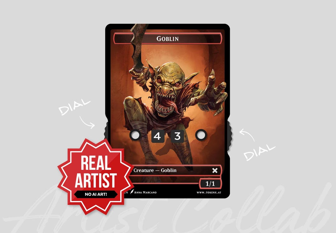 ART SERIES Goblin Token With Number Display, Art by Anna Marcano ...