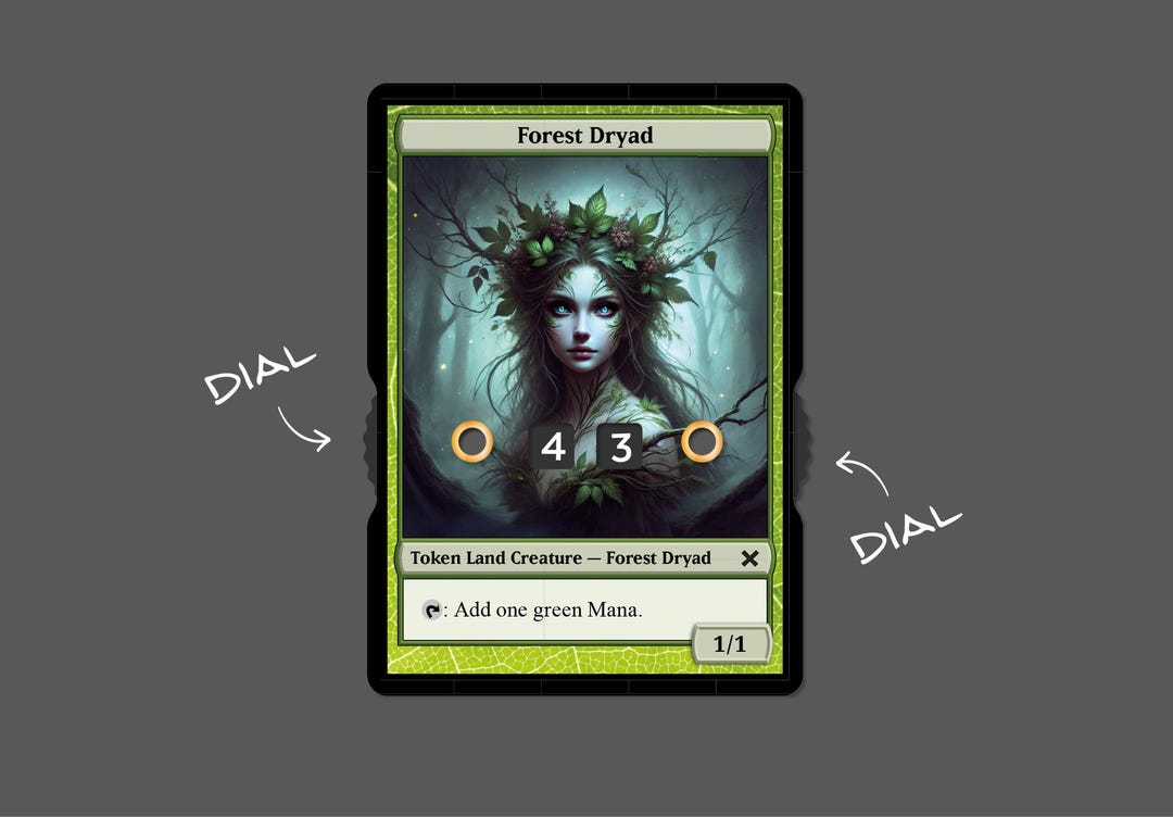 1/1 Forest Dryad Token With Number Display – Magic the Gathering - Etsy