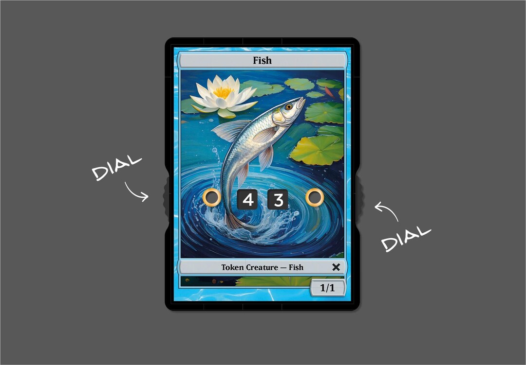 1/1 Fish Token With Number Display – Magic the Gathering - Etsy