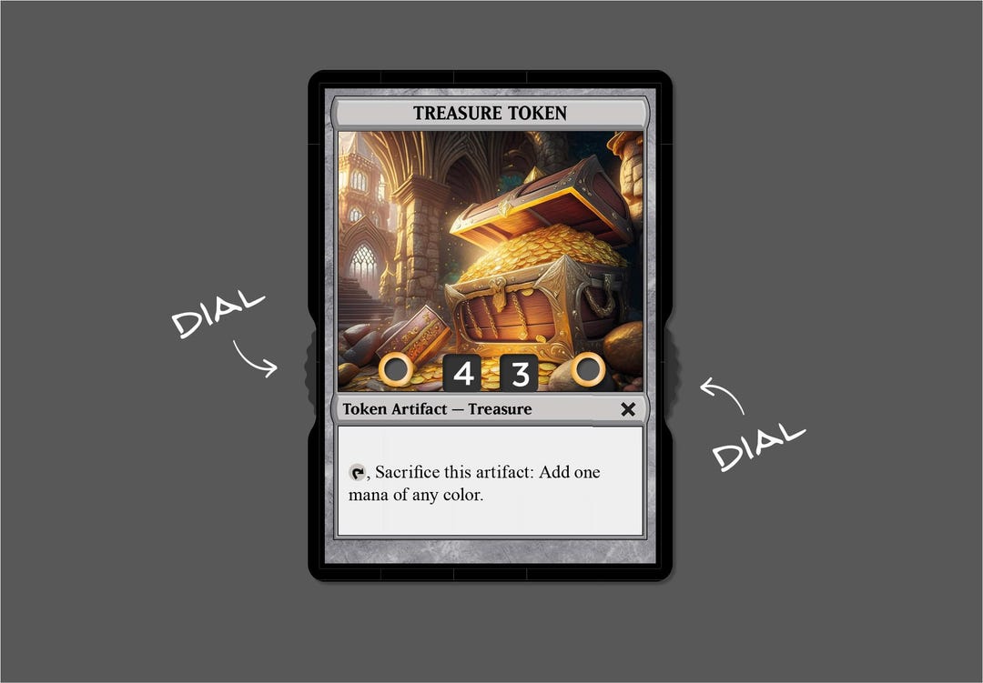 MTG Treasure Token With Number Display - Etsy