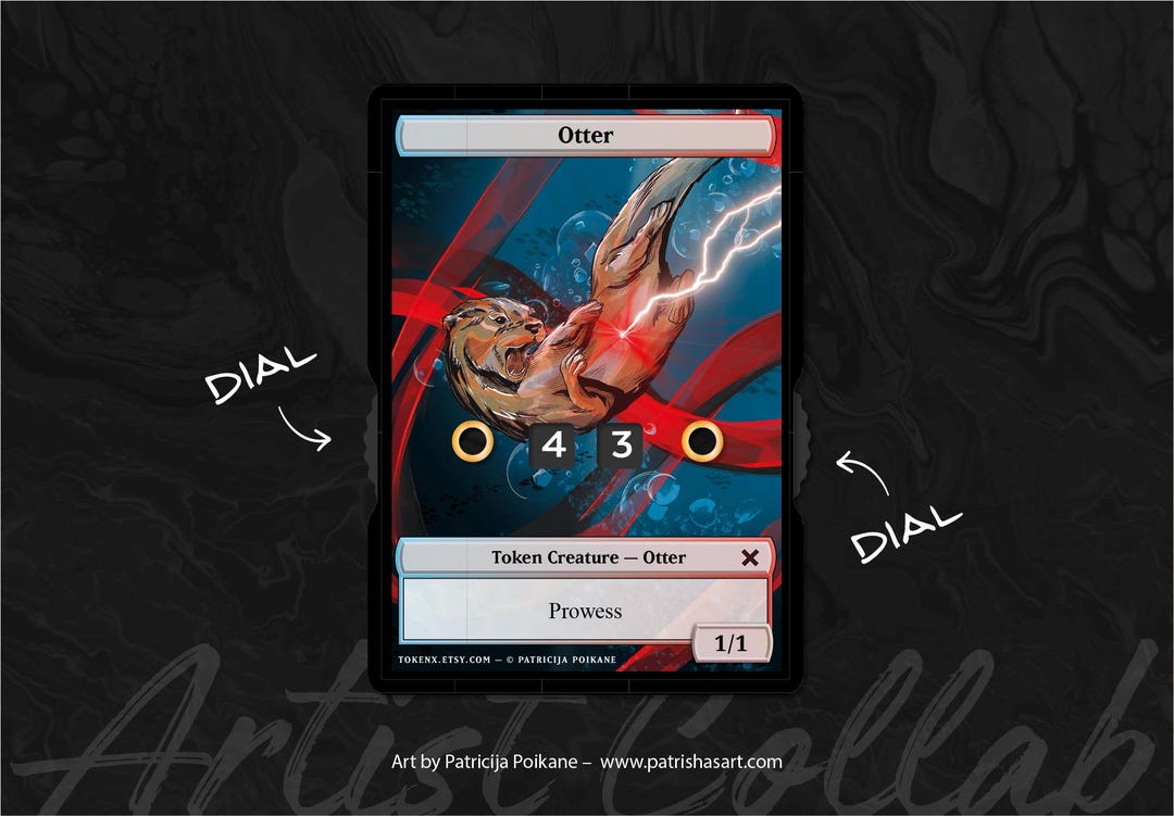 Artist Collab Otter Token With Number Display – Magic the Gathering - Etsy