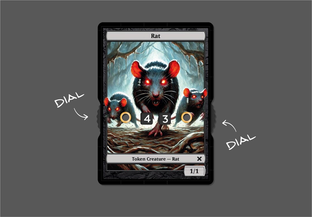 1/1 Rat Token With Number Display – Magic the Gathering - Etsy