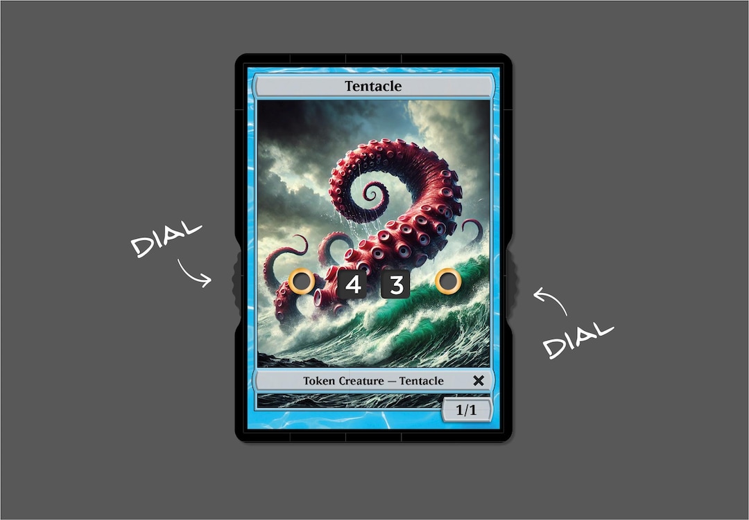1/1 Tentacle Token With Number Display – Magic the Gathering - Etsy