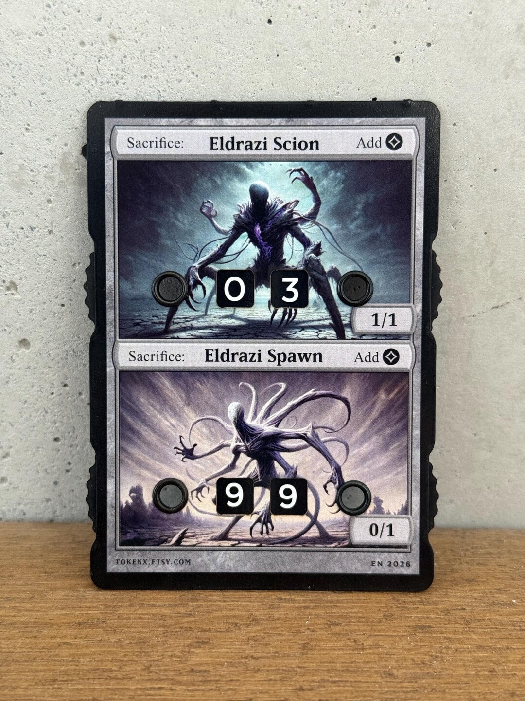 2 in 1 – Eldrazi Spawn and Scion Tokens With Number Displays - Etsy