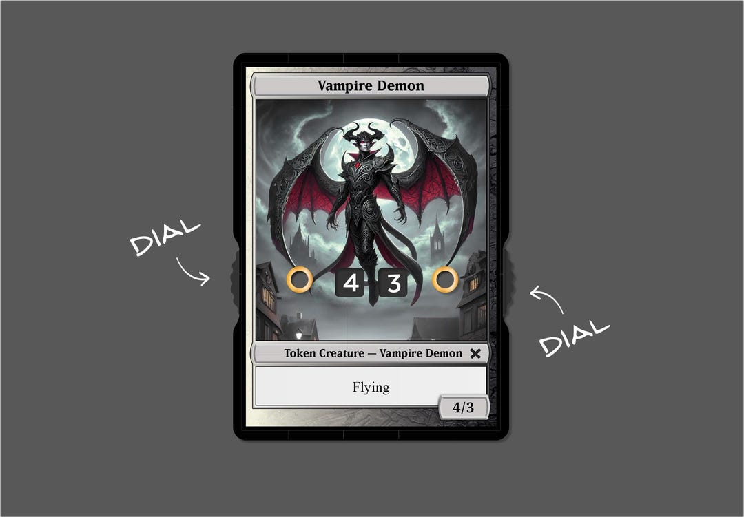 4/3 Vampire Demon Token With Number Display – Magic the Gathering - Etsy