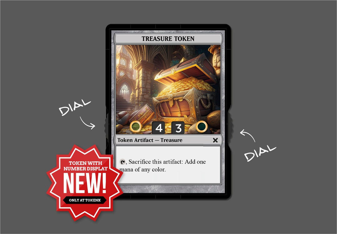 MTG Treasure Token With Number Display - Etsy