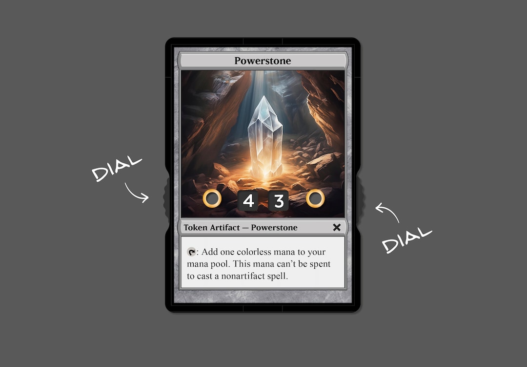 Powerstone Artifact Token With Number Display – Magic the Gathering - Etsy