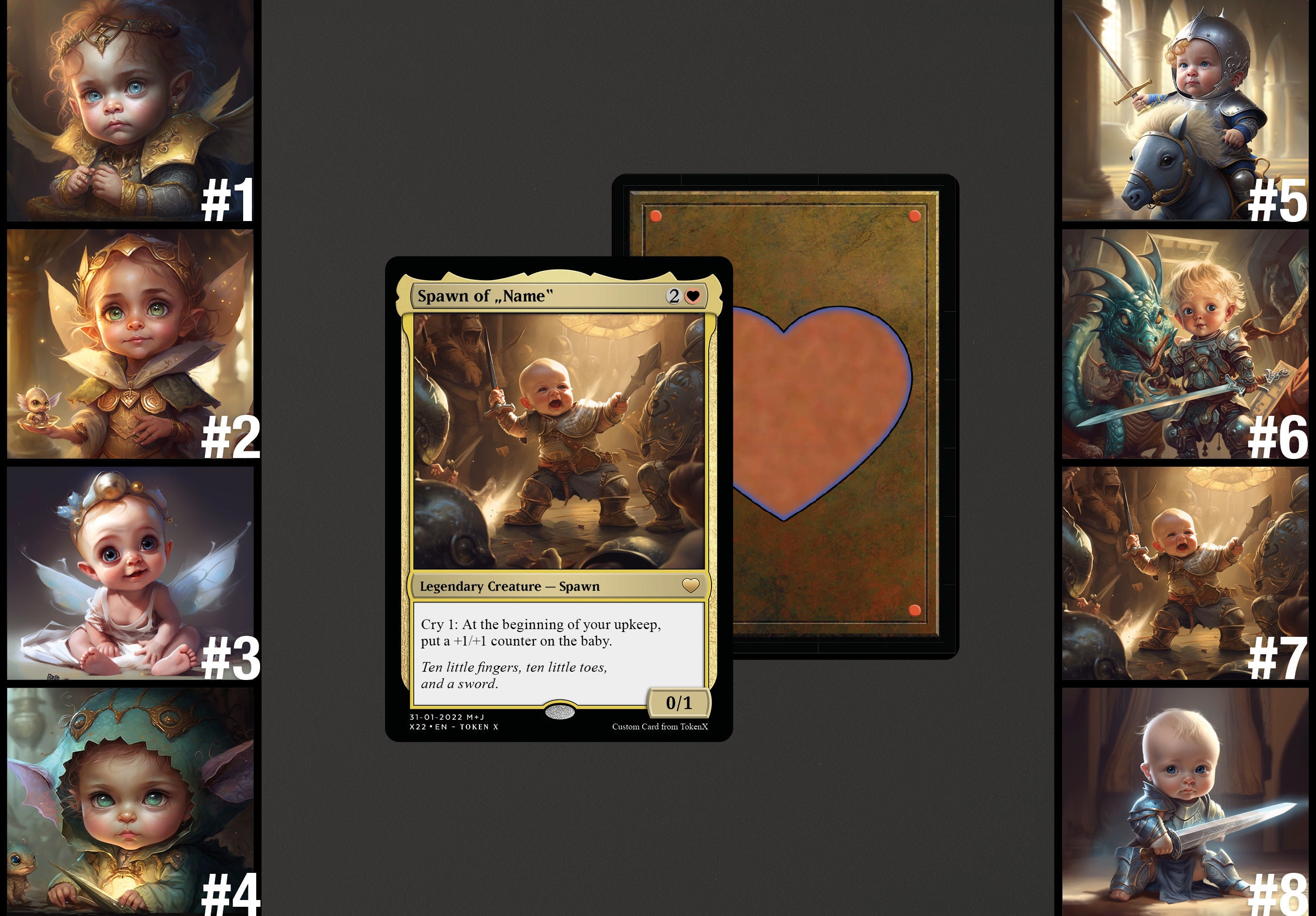 Baby Announcement Mtg Customizable Magic Card - Etsy