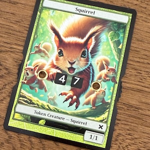 1/1 Squirrel Token With Number Display – Magic the Gathering - Etsy