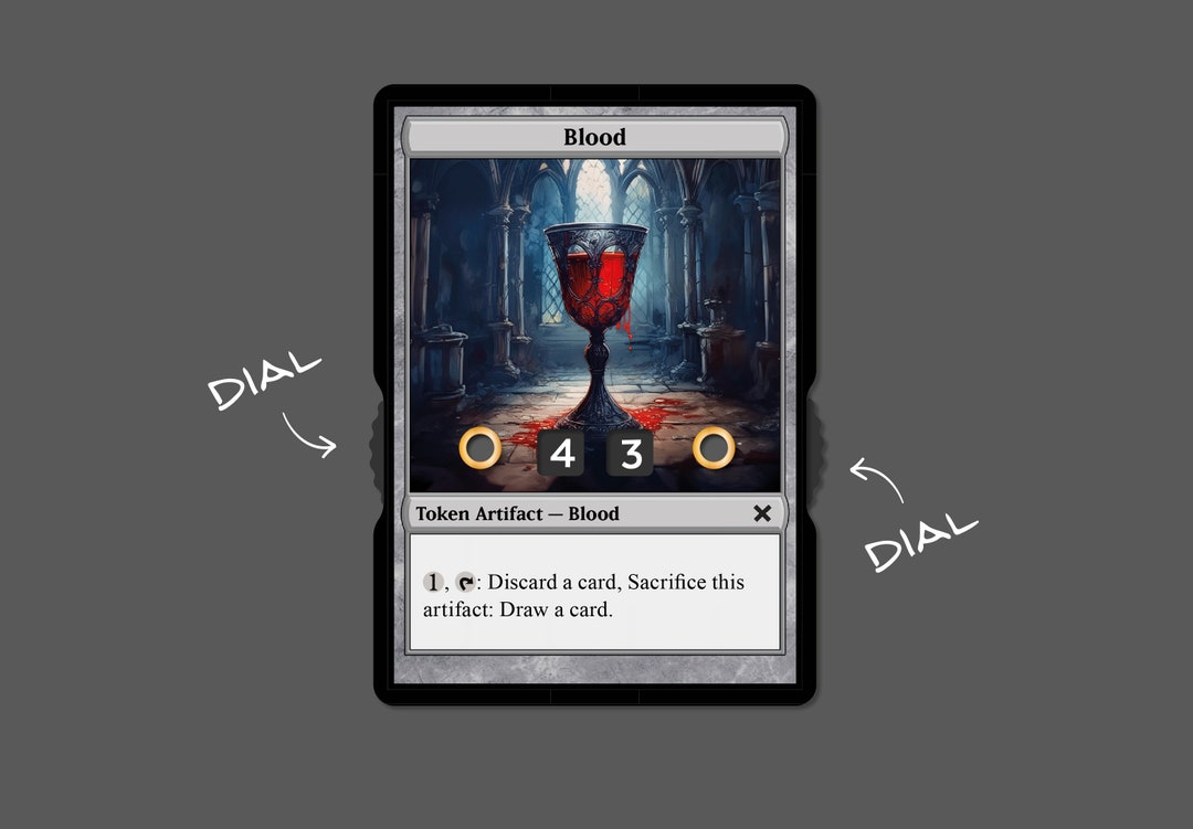 Blood Artifact Token With Number Display Magic the Gathering - Etsy