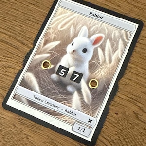 1/1 Rabbit Token With Number Display – Magic the Gathering - Etsy