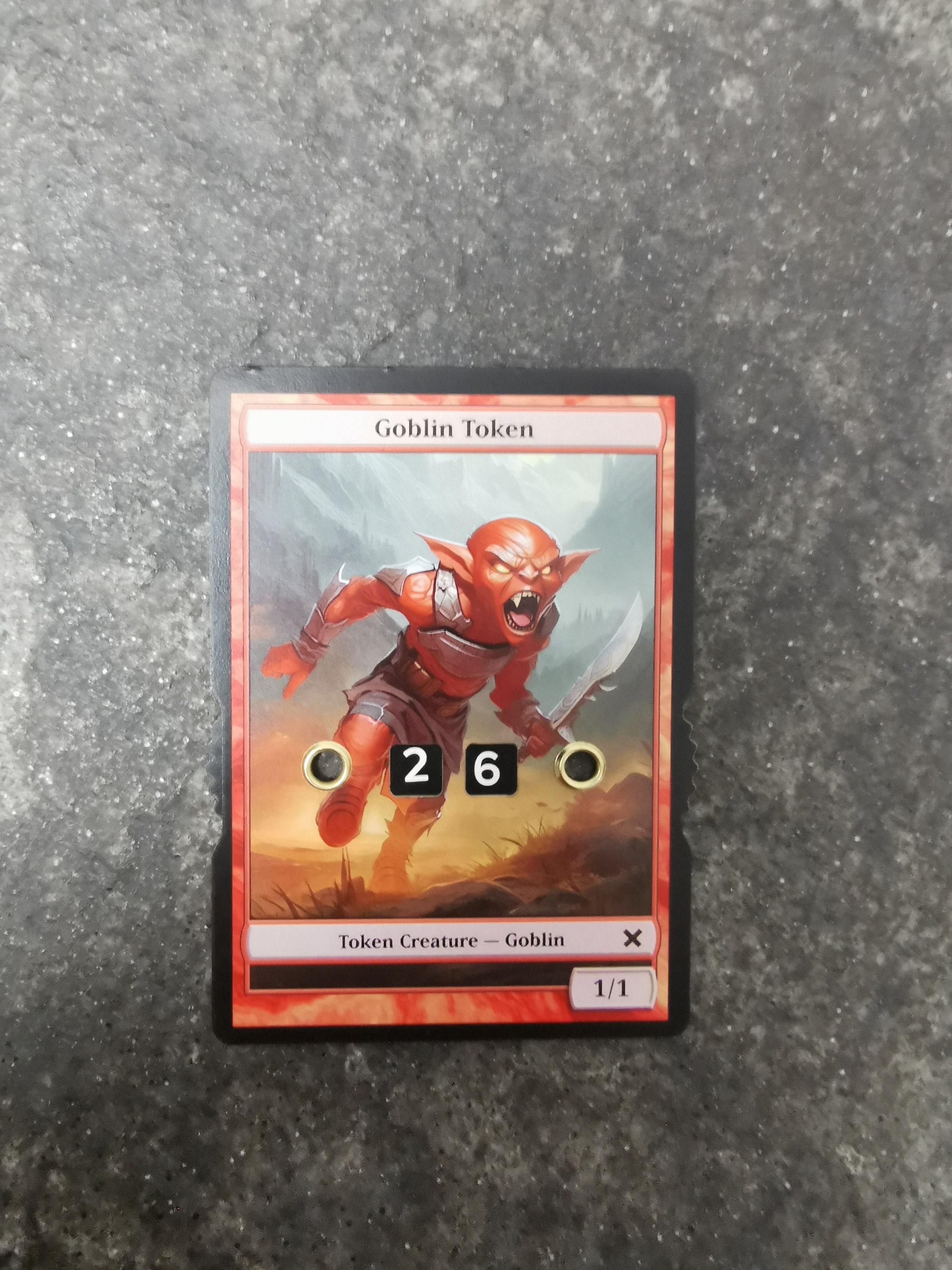 1/1 Goblin Token With Number Display Magic the Gathering - Etsy