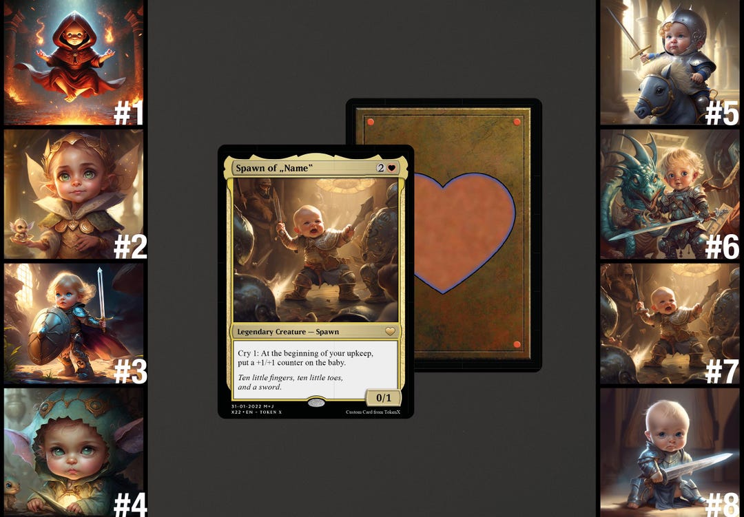 Baby Announcement – Mtg Customizable Magic Card - Etsy