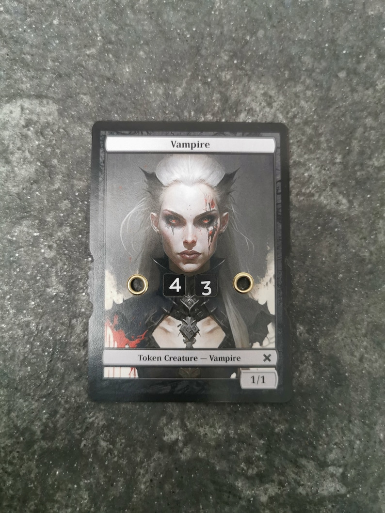 1/1 Vampire Token With Number Display Magic the Gathering - Etsy