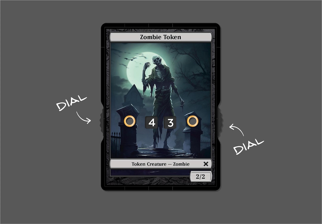 2/2 Zombie Token With Number Display – Magic the Gathering - Etsy