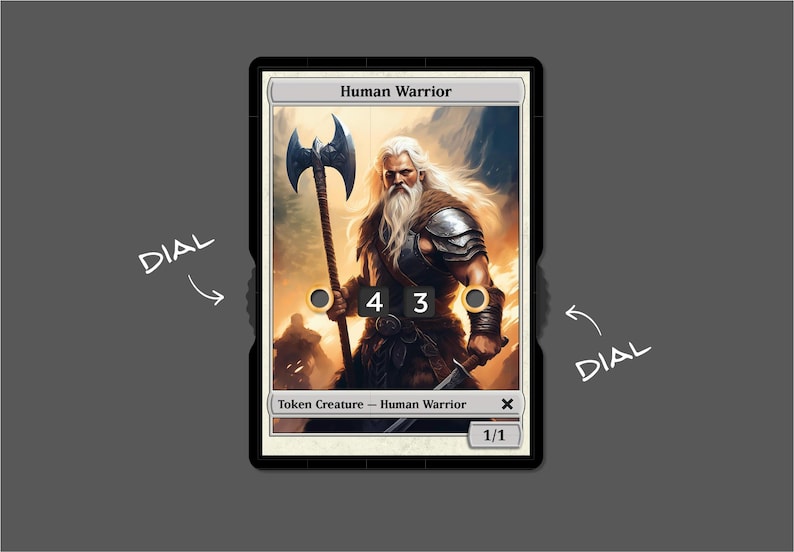 1/1 Human Warrior Token With Number Display - Etsy
