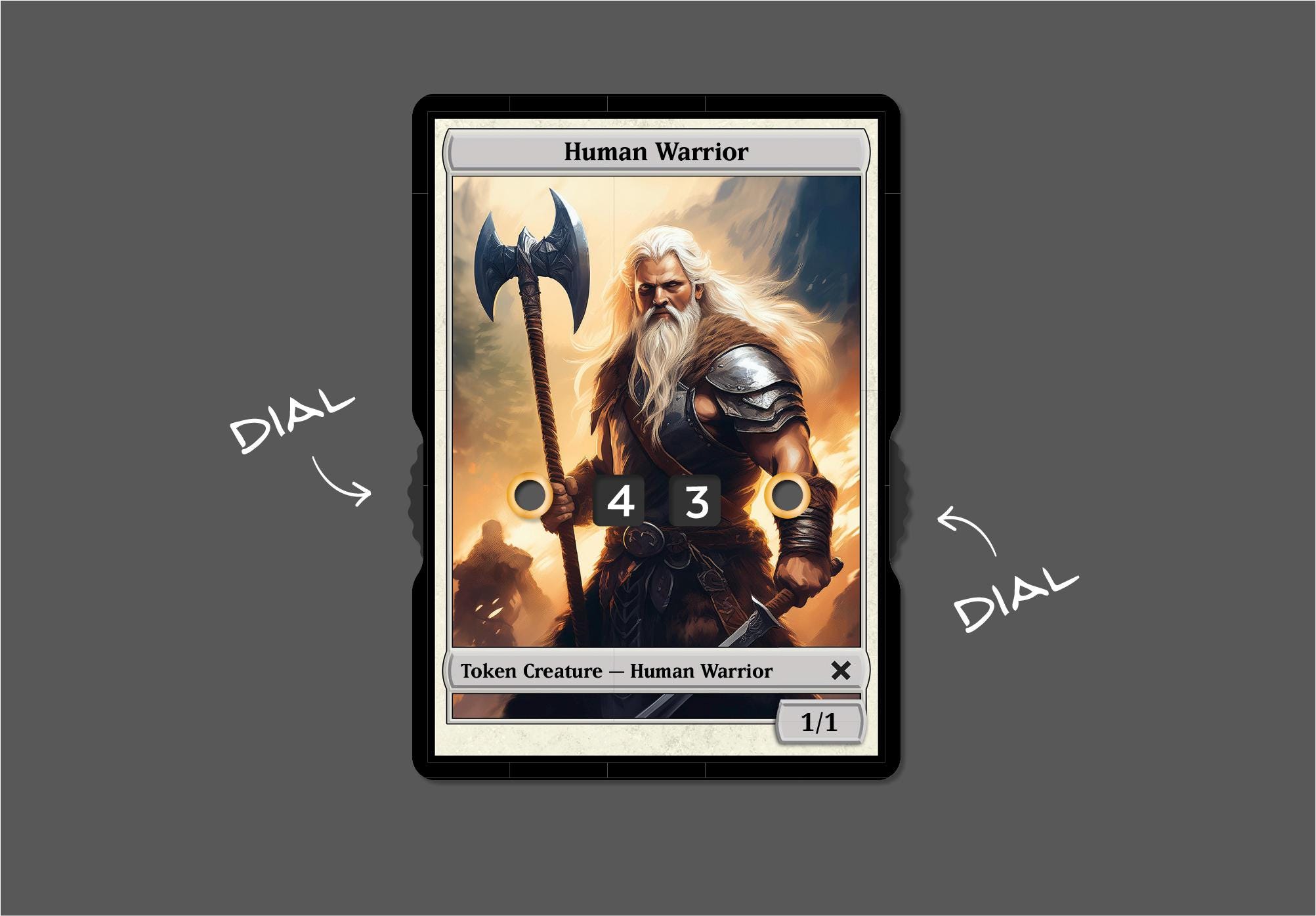 1/1 Human Warrior Token With Number Display - Etsy