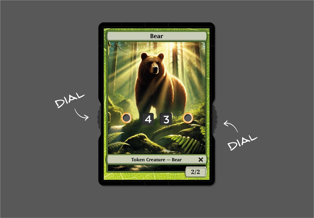 2/2 Bear Token With Number Display – Magic the Gathering - Etsy