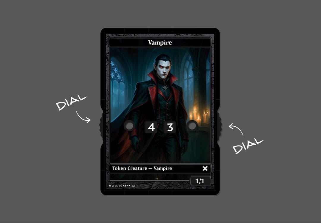 1/1 Vampire#2 Token With Number Display – Magic the Gathering - Etsy