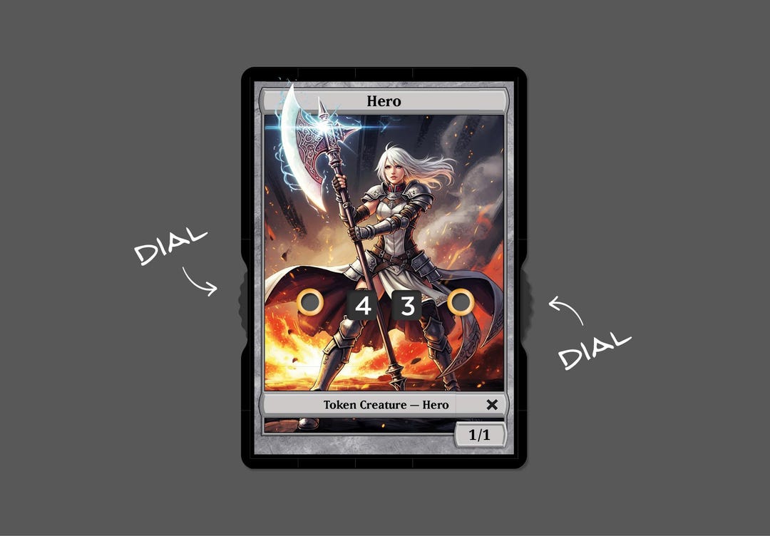 1/1 Hero Token With Number Display – Magic the Gathering - Etsy