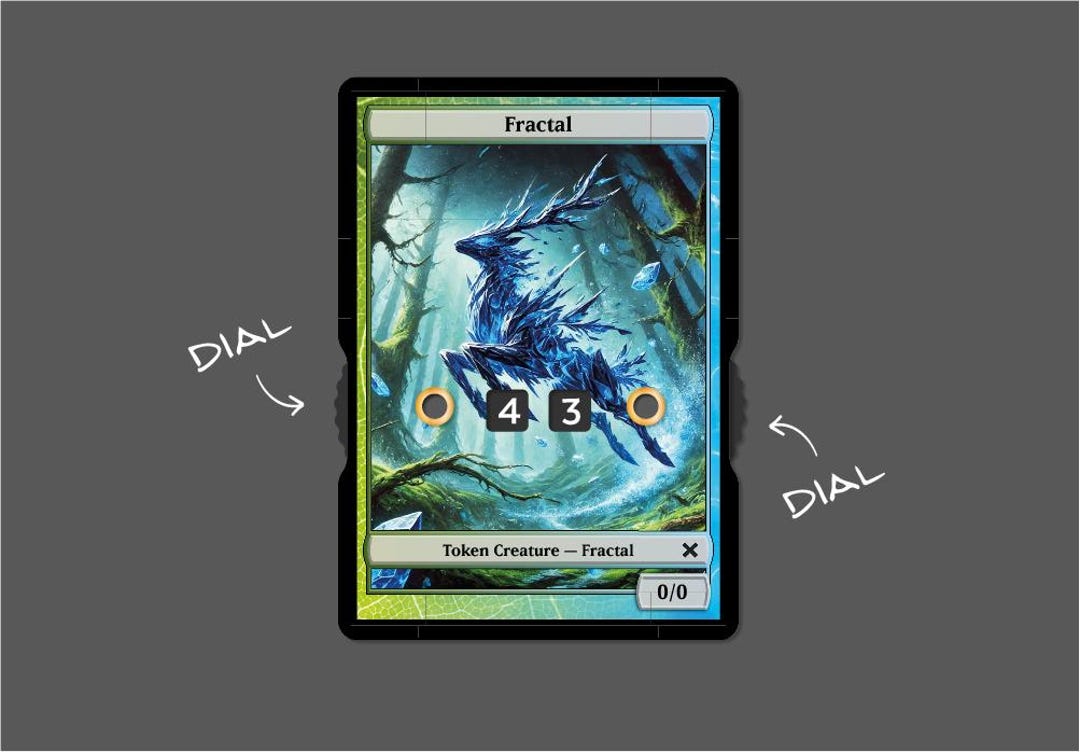 Fractal Token With Number Display – Magic the Gathering - Etsy