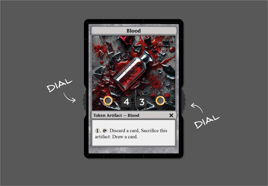 Blood Artifact Token With Number Display – Magic the Gathering - Etsy