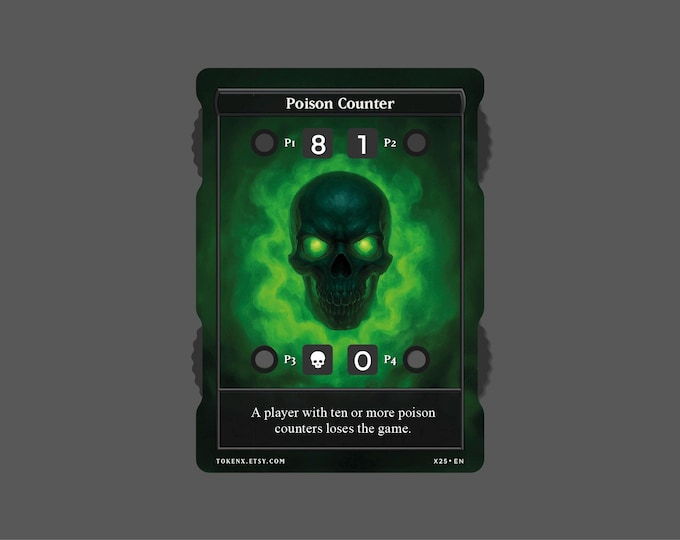 MTG 10 Sided Poison Counter Dice, Magic the Gathering, Trading Card ...