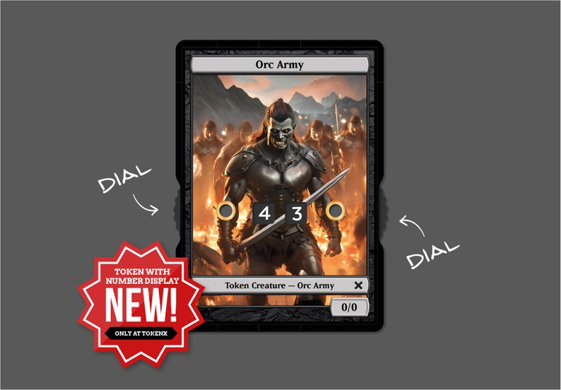 0/0 Orc Army Token With Number Display Magic the Gathering - Etsy