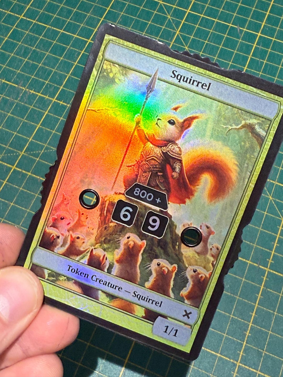 Serialized (X/10) Foil Squirrel Token With Number Display (0-999 ...