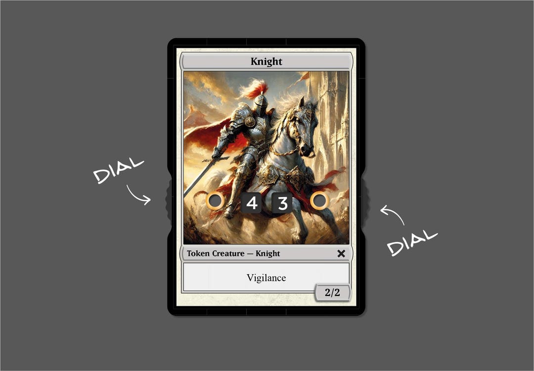 2/2 Knight Token With Number Display – Magic the Gathering - Etsy