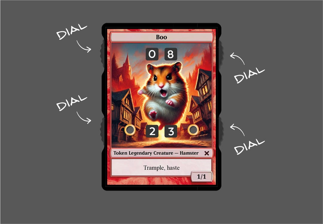 1/1 Boo Hamster Token With Number Display – Magic the Gathering - Etsy