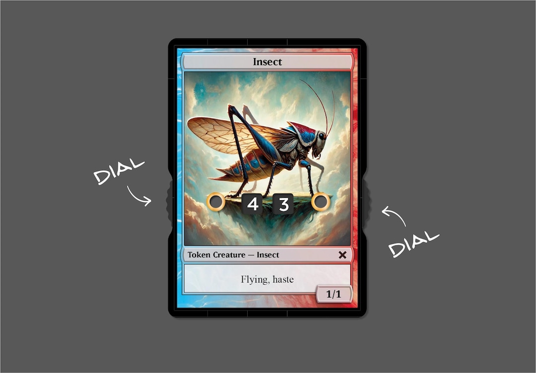 1/1 Locust Insect Token With Number Display – Magic the Gathering - Etsy