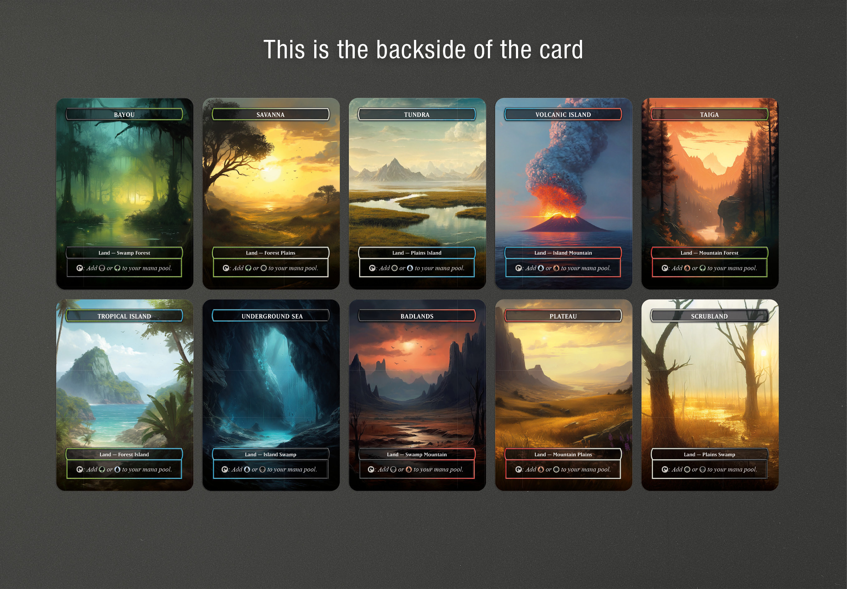 Mtg Dual Lands – Proxy Cards - Etsy