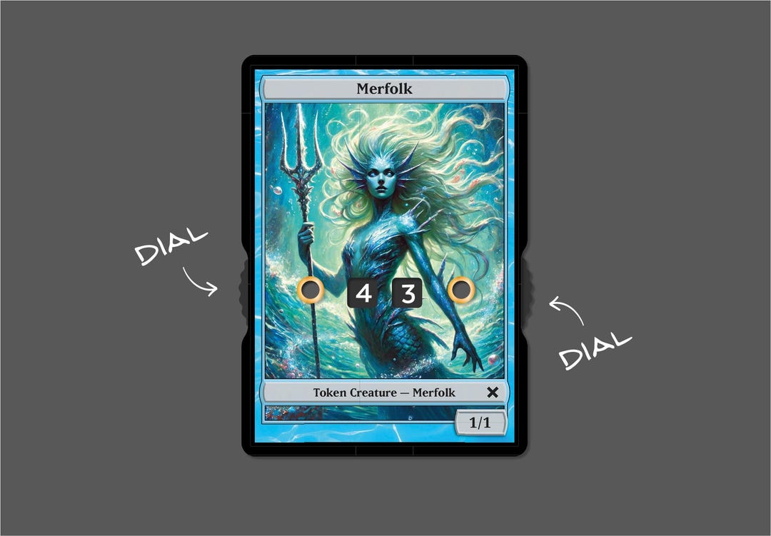 1/1 Merfolk Token With Number Display – Magic the Gathering - Etsy