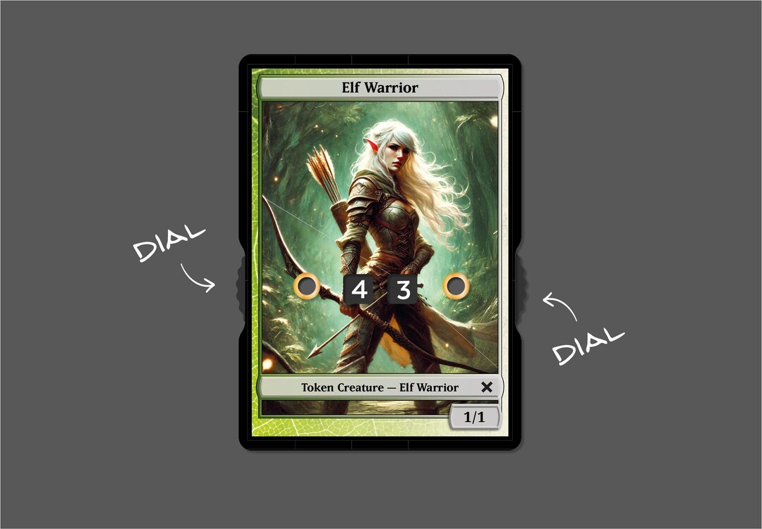1/1 Elf Warrior Token#2 With Number Display – Magic the Gathering - Etsy