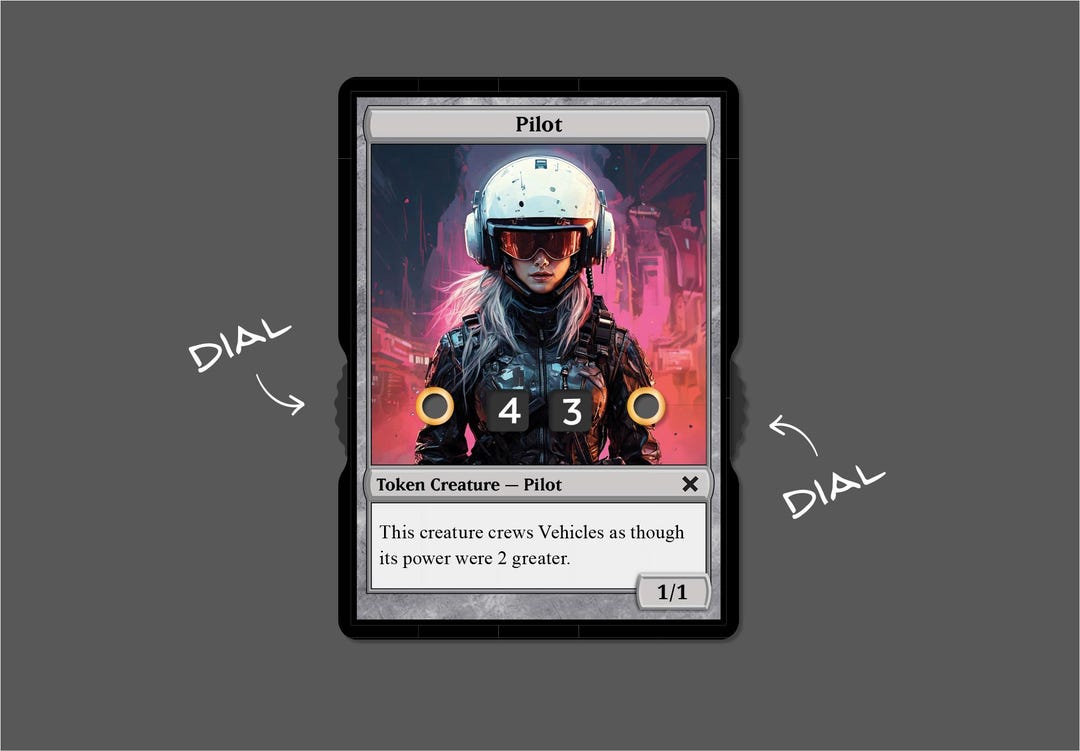 1/1 Pilot Token With Number Display – Magic the Gathering - Etsy