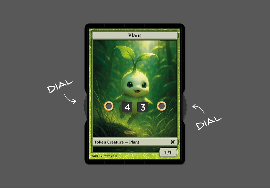 0/1 Plant Token With Number Display – Magic the Gathering - Etsy