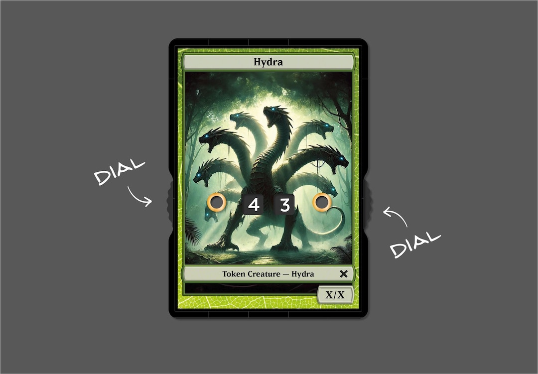 X/X Hydra Token With Number Display – Magic the Gathering - Etsy