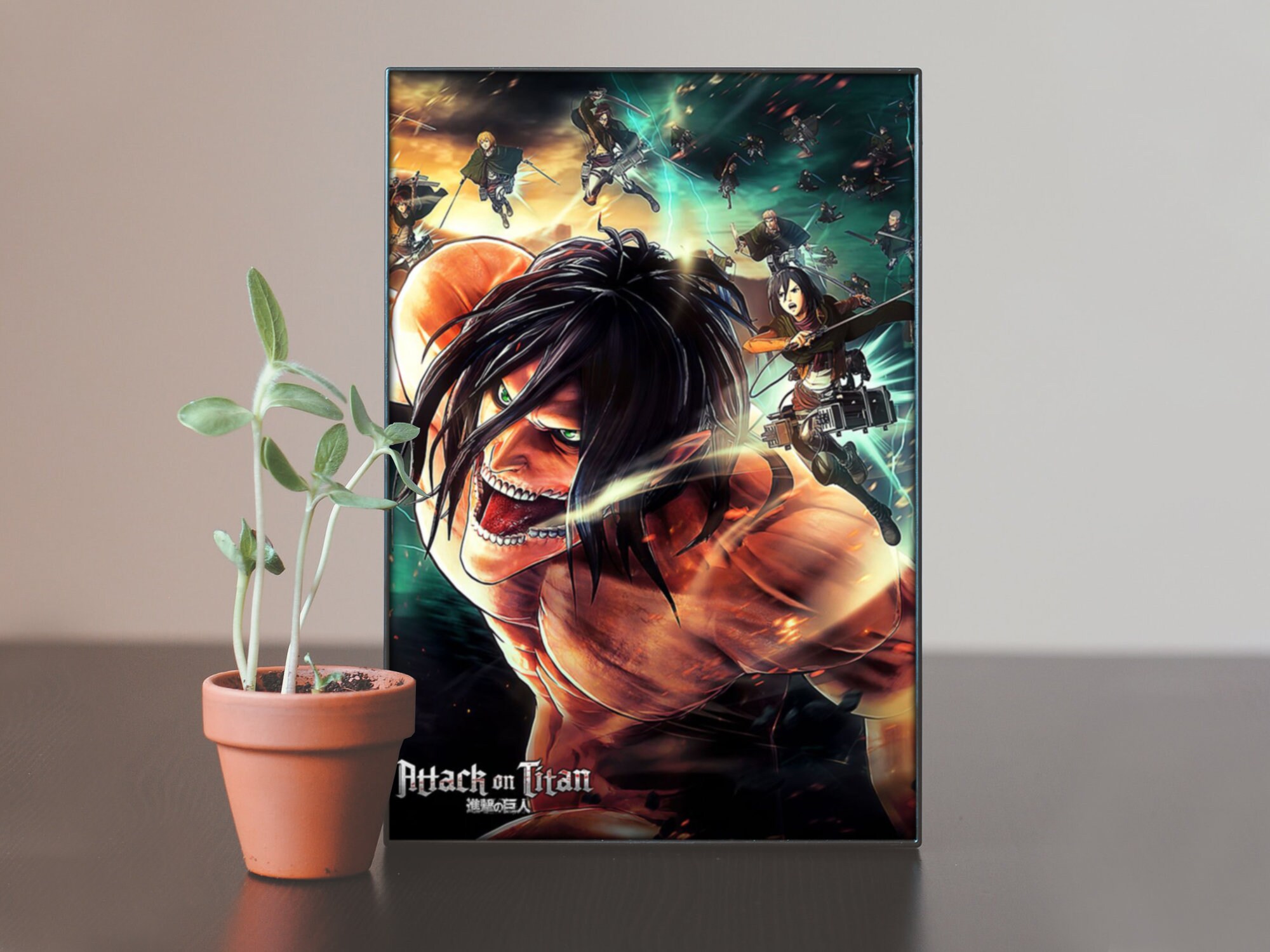 Attack on Titan Poster Eren Yeager Poster Attack on Titan | Etsy