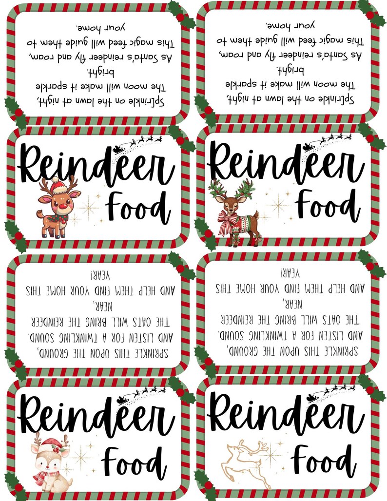 Reindeer Food Kit | Printable Christmas Eve Craft - Etsy