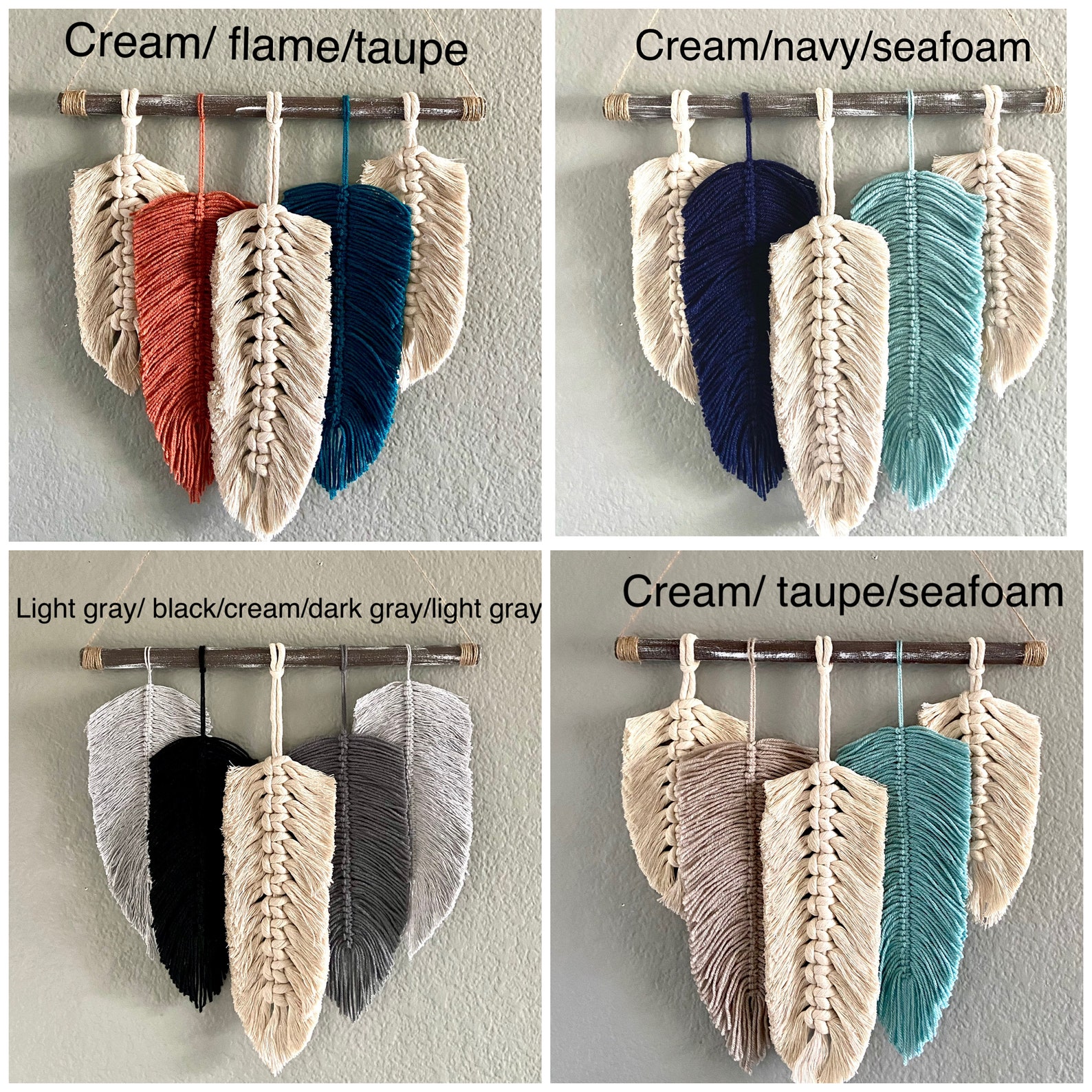 Boho Macrame Feather Wall Hanging - Etsy
