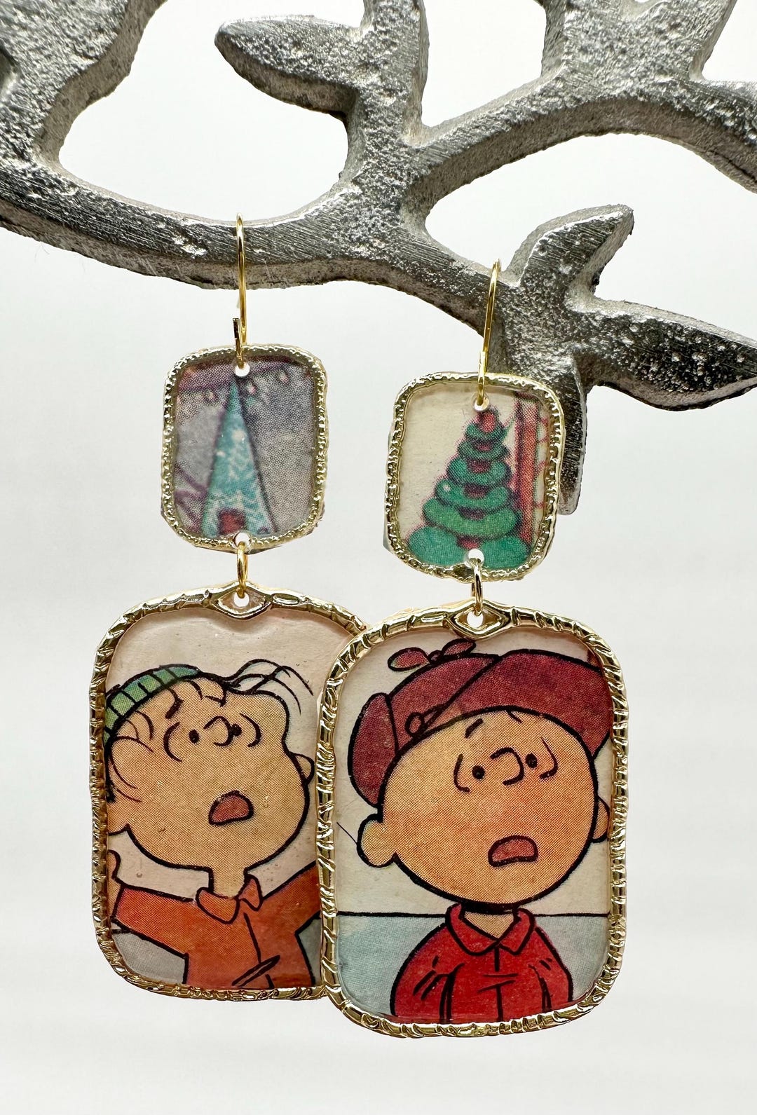 A Charlie Brown Christmas Earrings Made From Images From Vintage 1977 ...