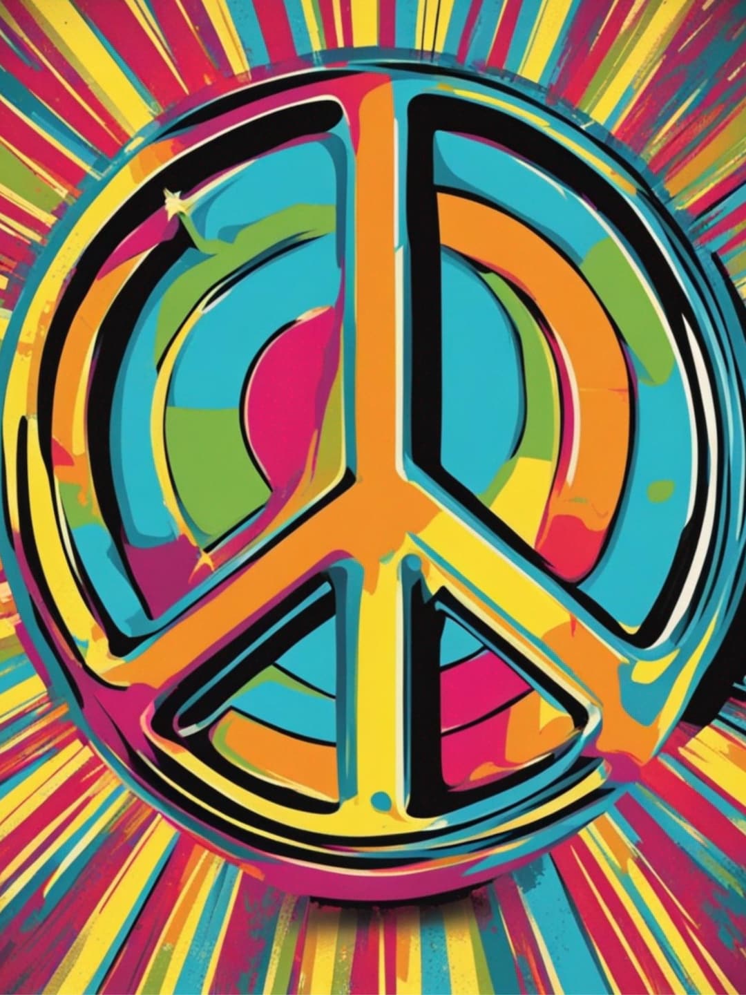 Pop Art Peace Sign Decoupage Paper - Etsy