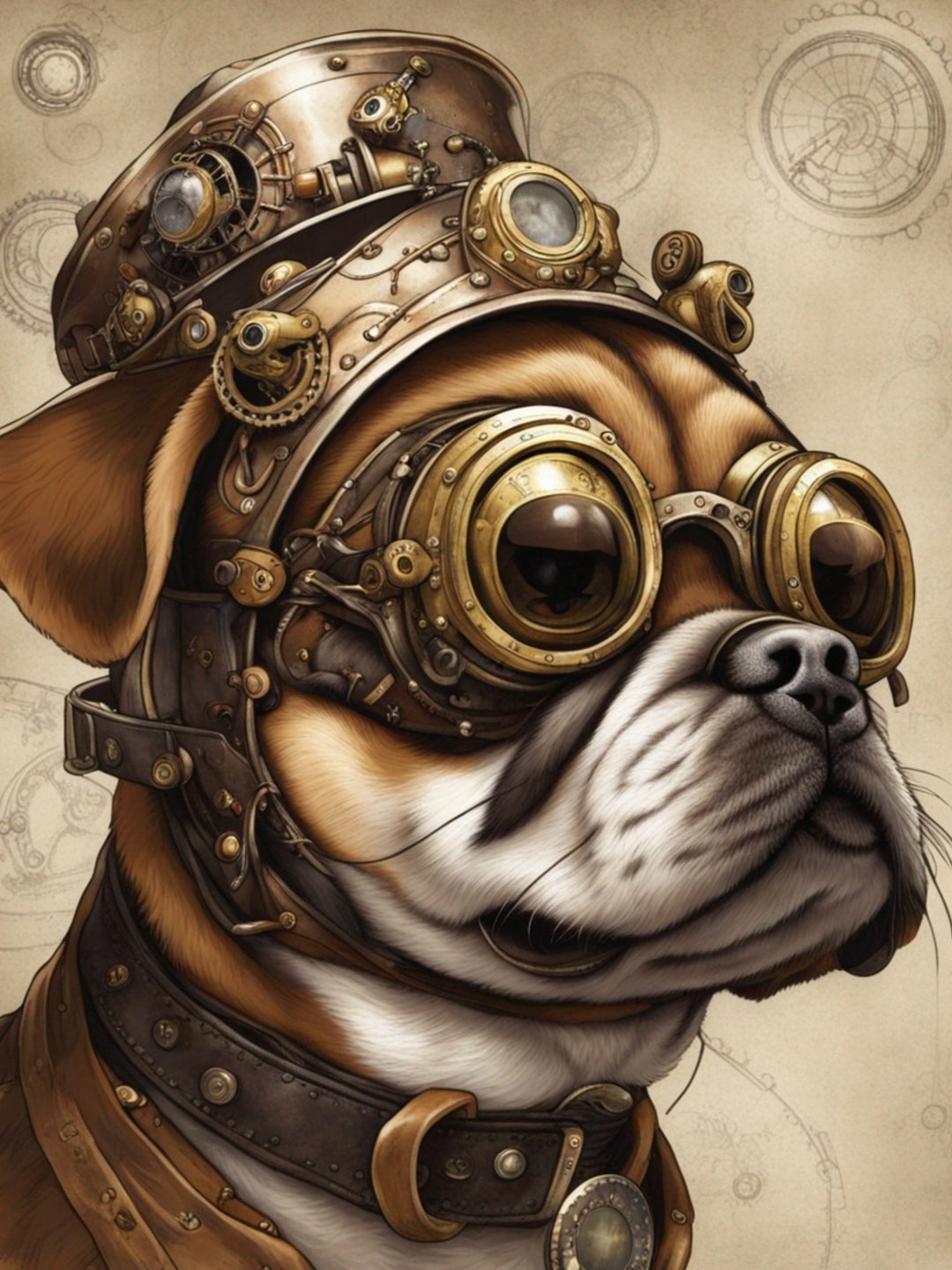 Steam Punk French Bulldog Decoupage Tissue Paper - Etsy