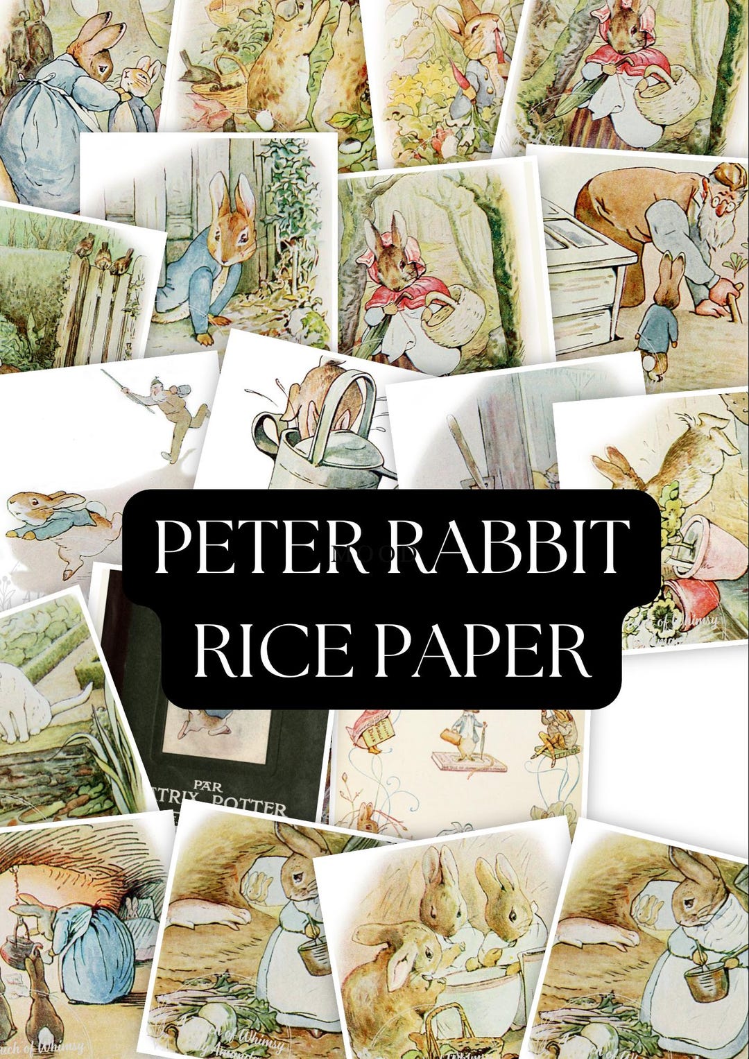 Peter Rabbit Decoupage Rice Paper A4 - Etsy
